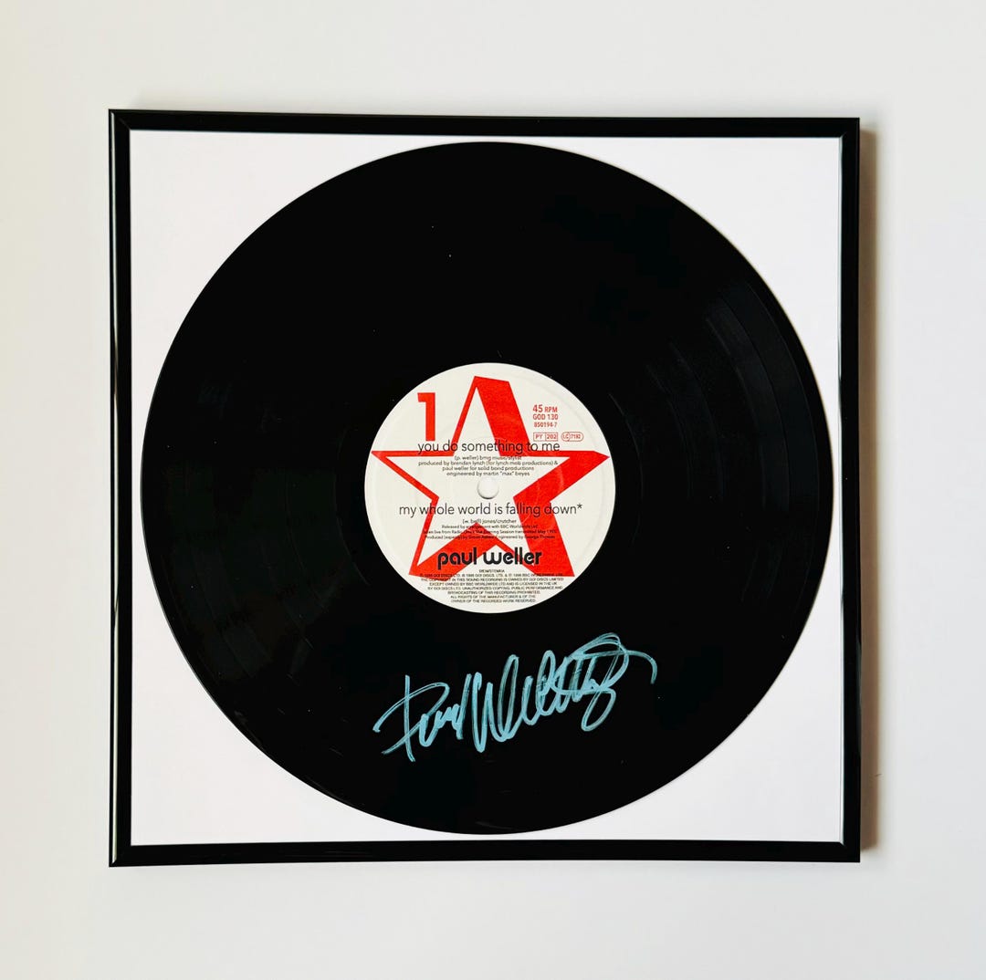 Paul Weller the Jam Signed Vinyl Record With Black Frame - Etsy