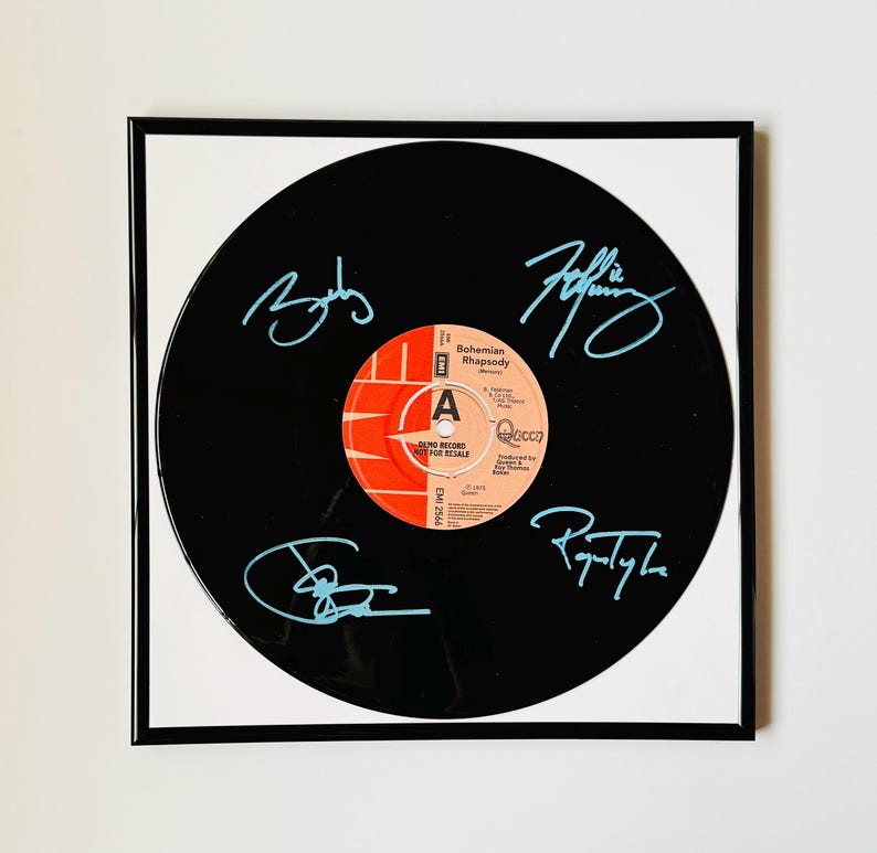 Queen Bohemian Rhapsody Signed Vinyl Record With Black Frame - Etsy
