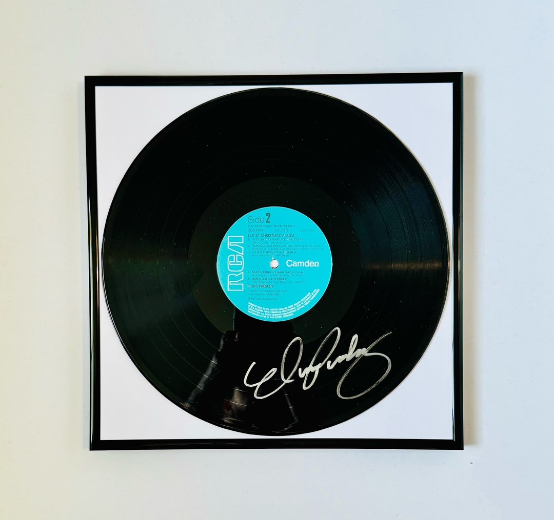 Elvis Presley Signed Vinyl Record With Black Frame - Etsy