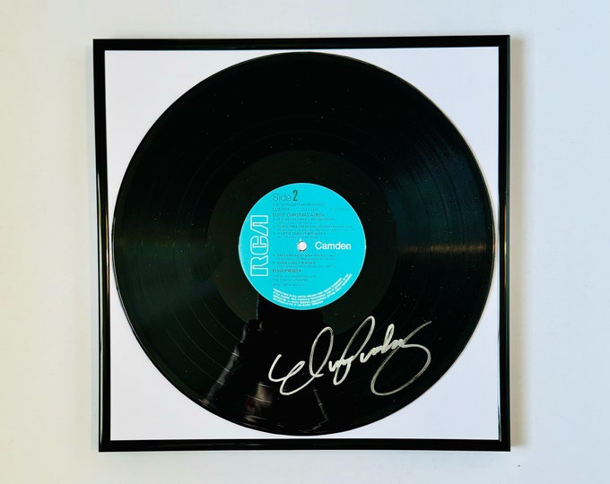 Elvis Presley Signed Vinyl Record With Black Frame - Etsy