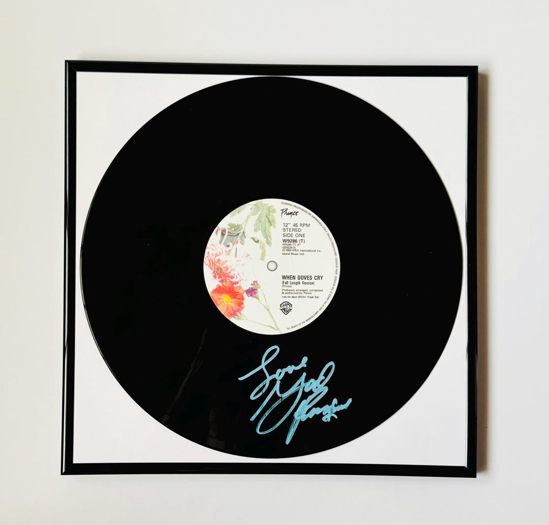 Prince When Doves Cry Signed Vinyl Record With Black Frame - Etsy