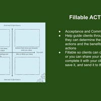 Acceptance and Commitment 36-page Workbook.therapy Worksheets. Therapy ...
