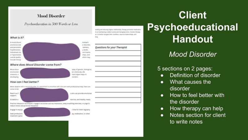 Mood Disorder Psychoeducational Handout - Etsy