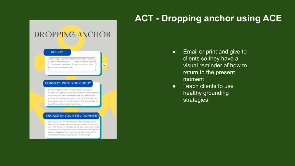 ACT Dropping Anchor Handout - Etsy