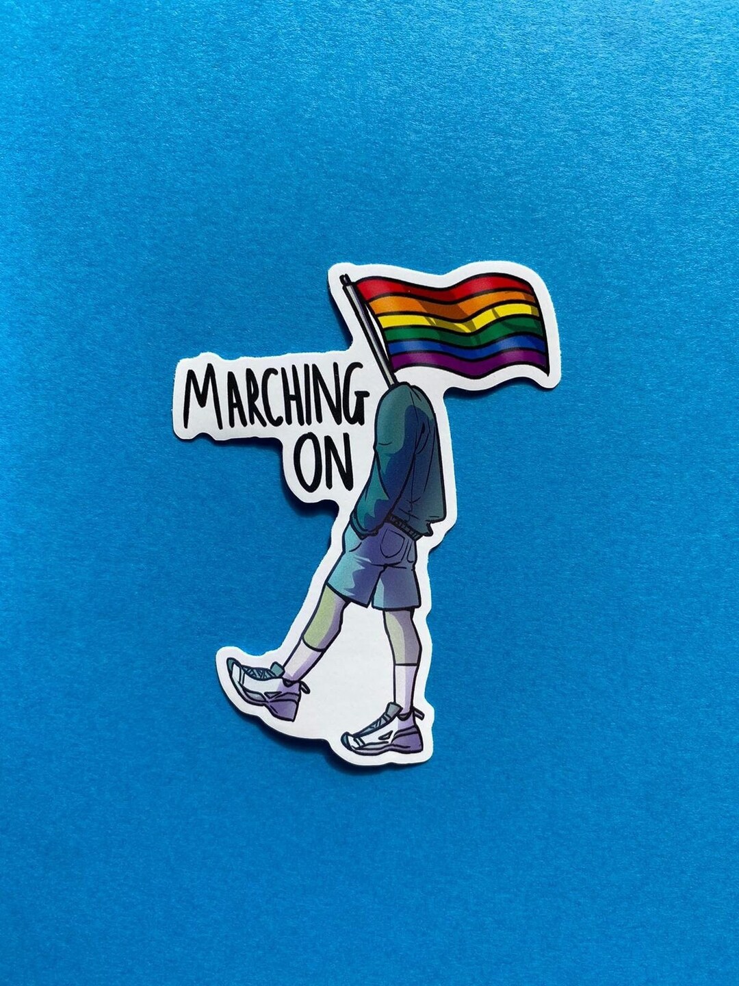 Marching on Sticker | LGBTQ Pride Flag - Etsy