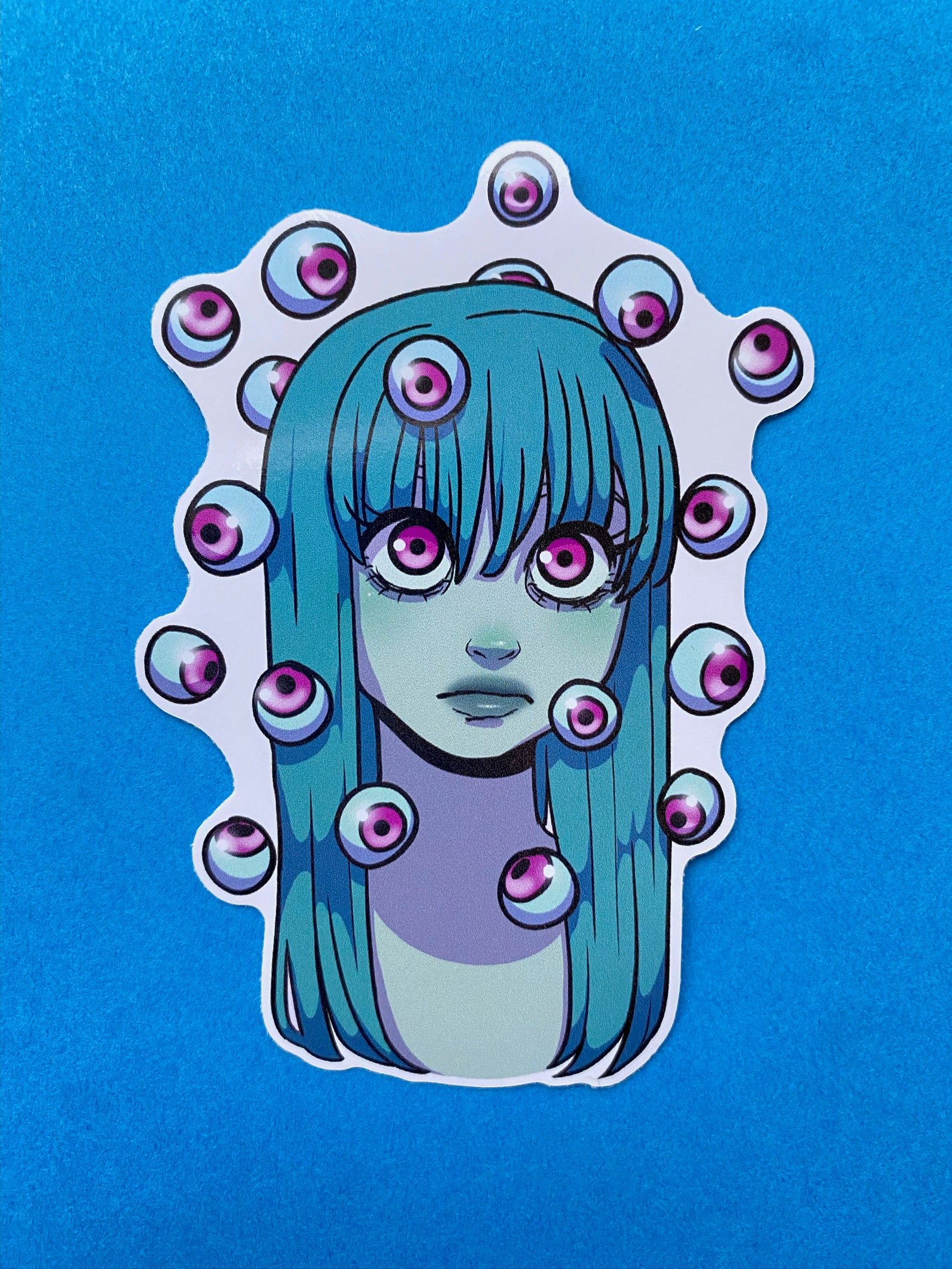 Pink Eyes | Sticker | Badge | Eye Series - Etsy