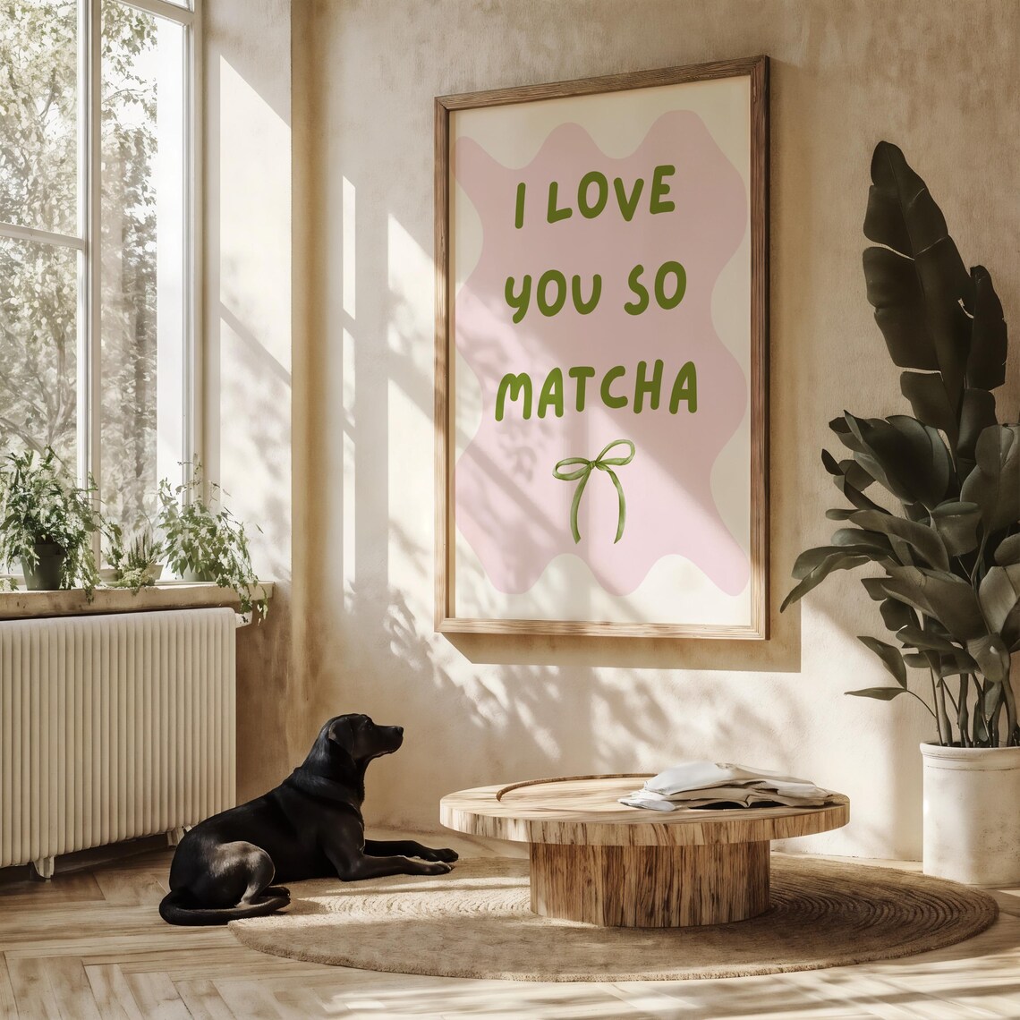 I Love You so Matcha Print, Cute Matcha Wall Art, Tea Lover Quote ...
