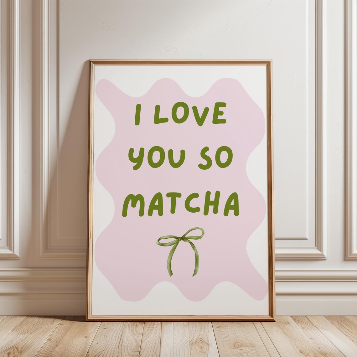 I Love You so Matcha Print, Cute Matcha Wall Art, Tea Lover Quote ...