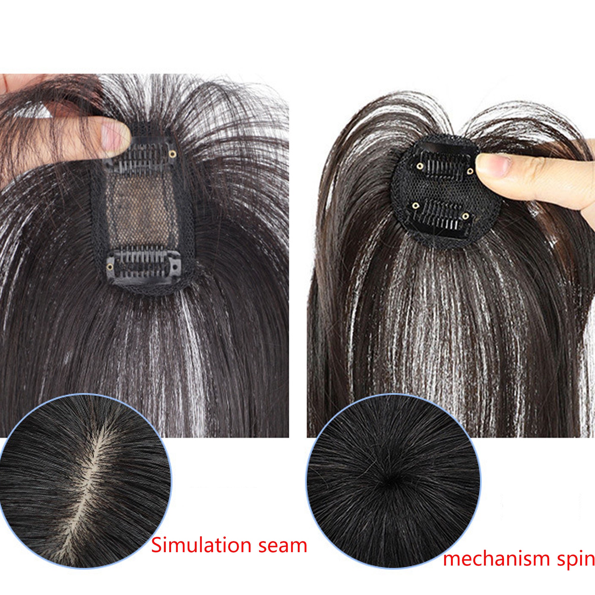 Base Hairpiece With Bangs Hair Topper,covering Woman Hair Loss ...
