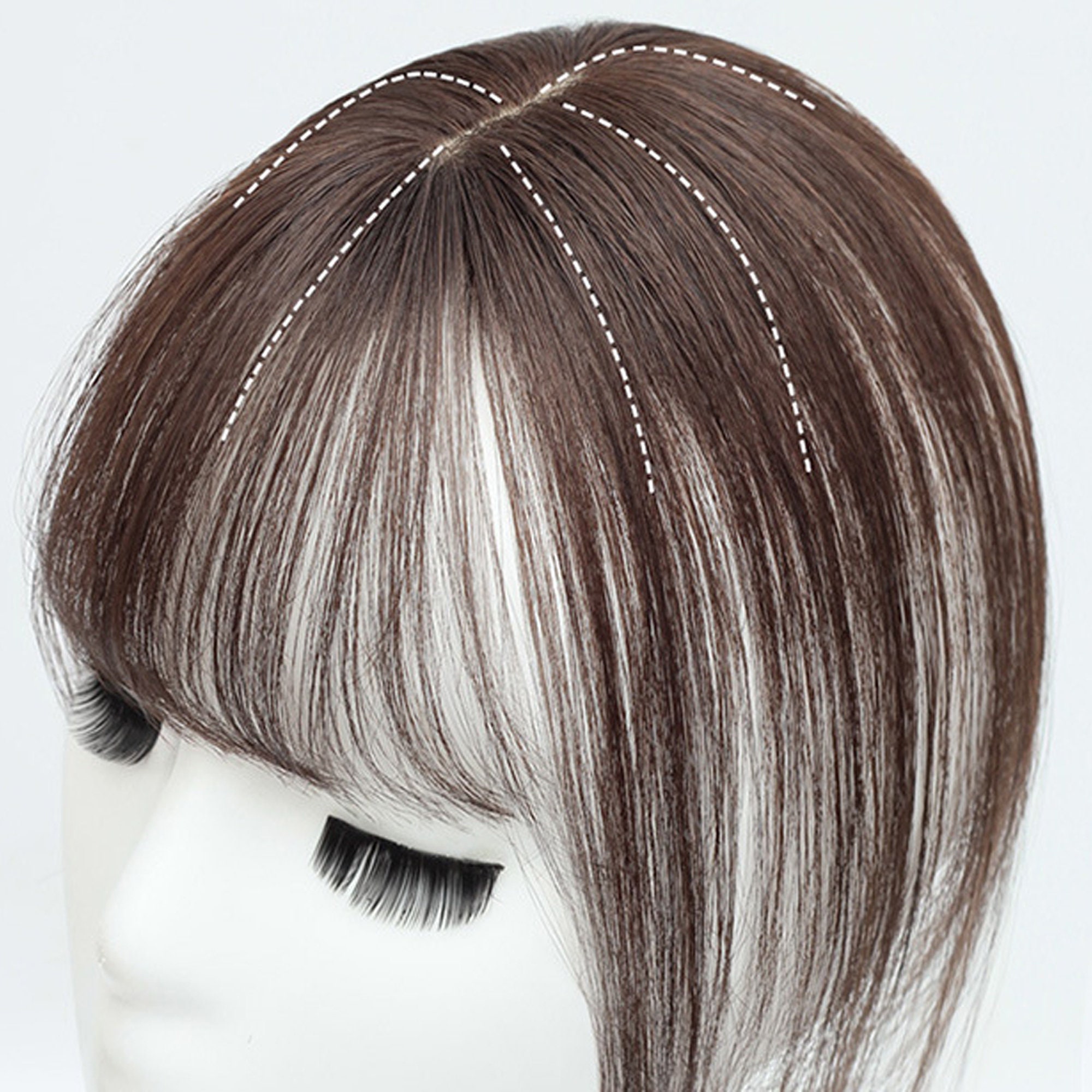 Base Hairpiece With Bangs Hair Topper,covering Woman Hair Loss ...