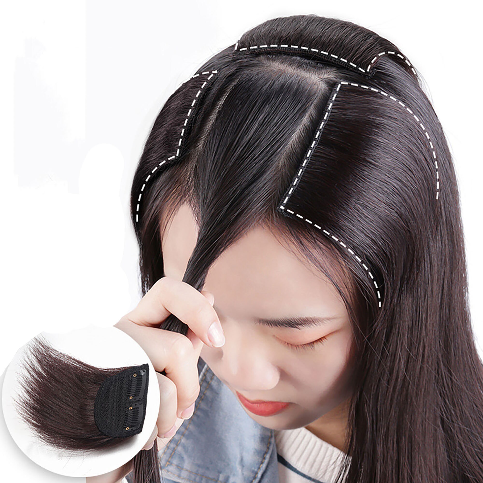 Wig Hair Pad Artificial Hair Extension One-piece Pad - Etsy