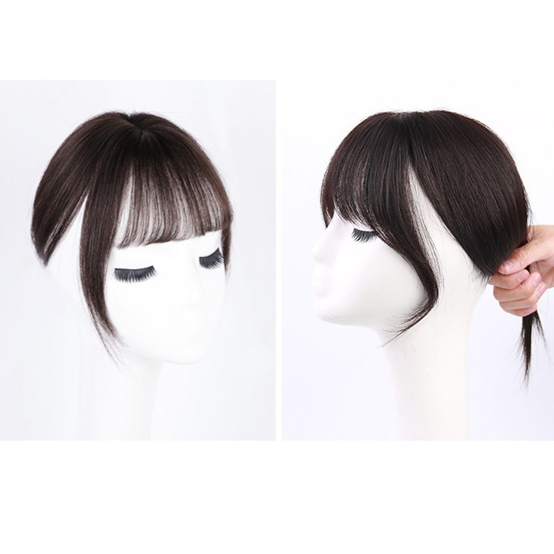 Base Hairpiece With Bangs Hair Topper,covering Woman Hair Loss ...
