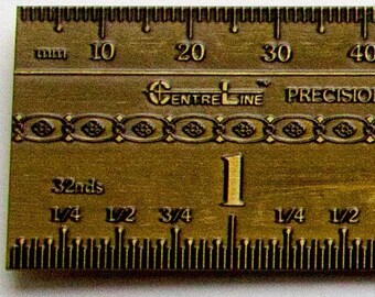 Antique Brass Ruler - Etsy