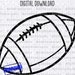Scribble Football SVG, Hand Drawn, Cricut Cut Files, Sports Ball ...