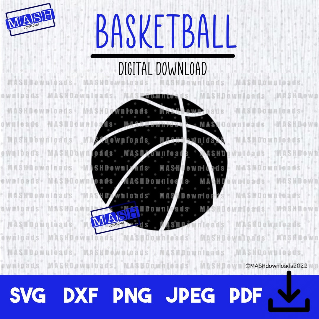 Basketball SVG, Sports Clipart Png, Cricut Cut Files, Silhouette Studio ...