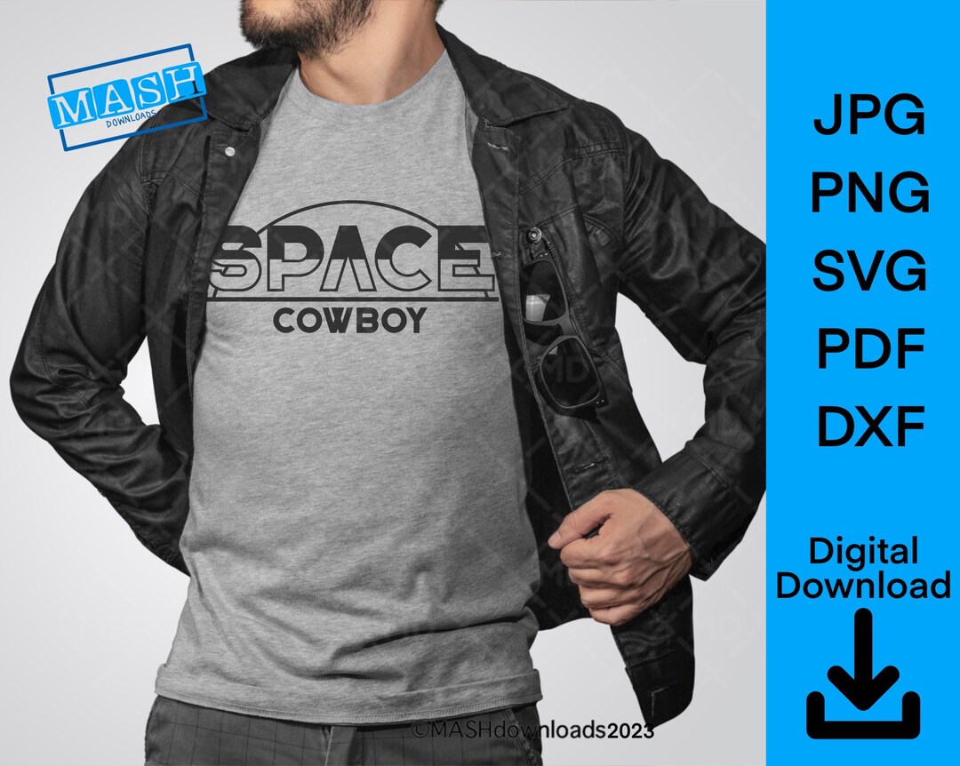 Space Cowboy Svg File, Space Lover PNG, Cricut Cut File, Silhouette ...
