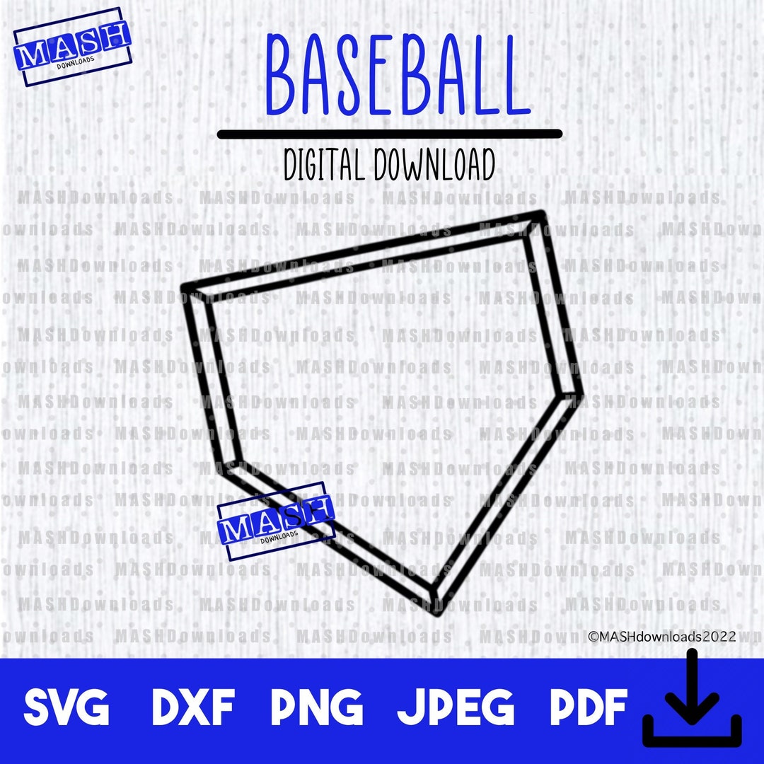 Home Plate SVG, Baseball Clipart, Cricut Cut File, Dxf Png Pdf Jpeg ...