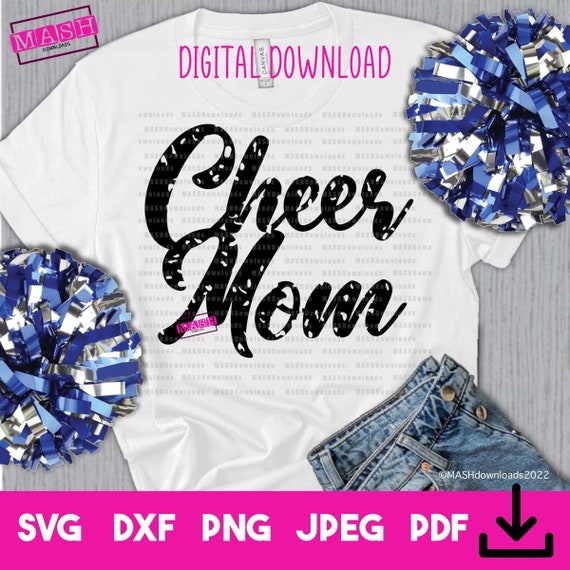 Cheer Mom Distressed SVG Cheerleading Tshirt Design Cricut - Etsy