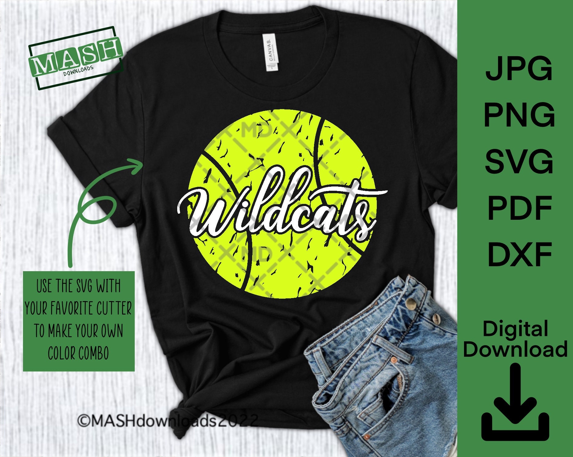 Wildcats Tennis SVG Distressed School Spirit Png Design Grunge Pride ...