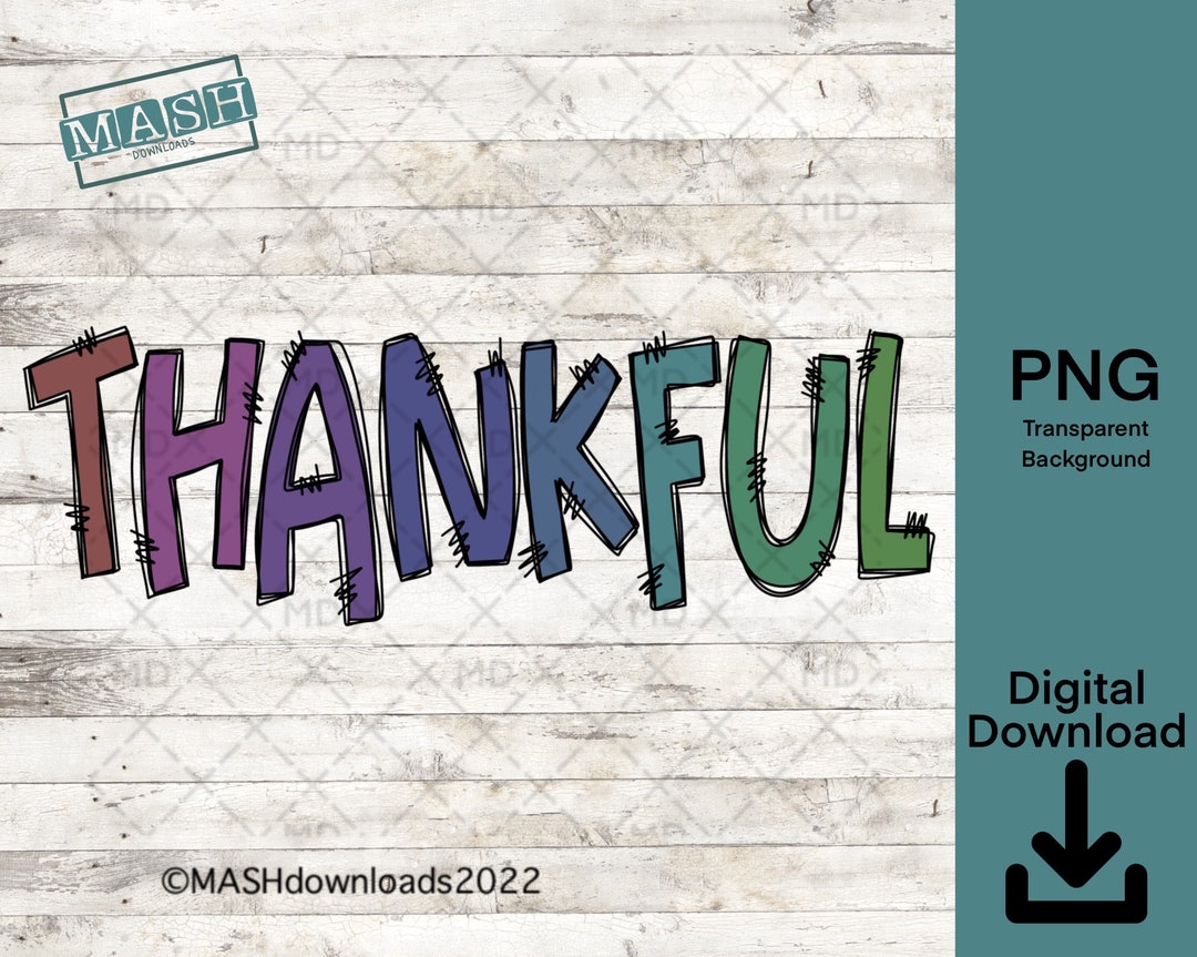 Thankful Png, Fall Png for Sublimation or Print, Muted Colors, Fall ...