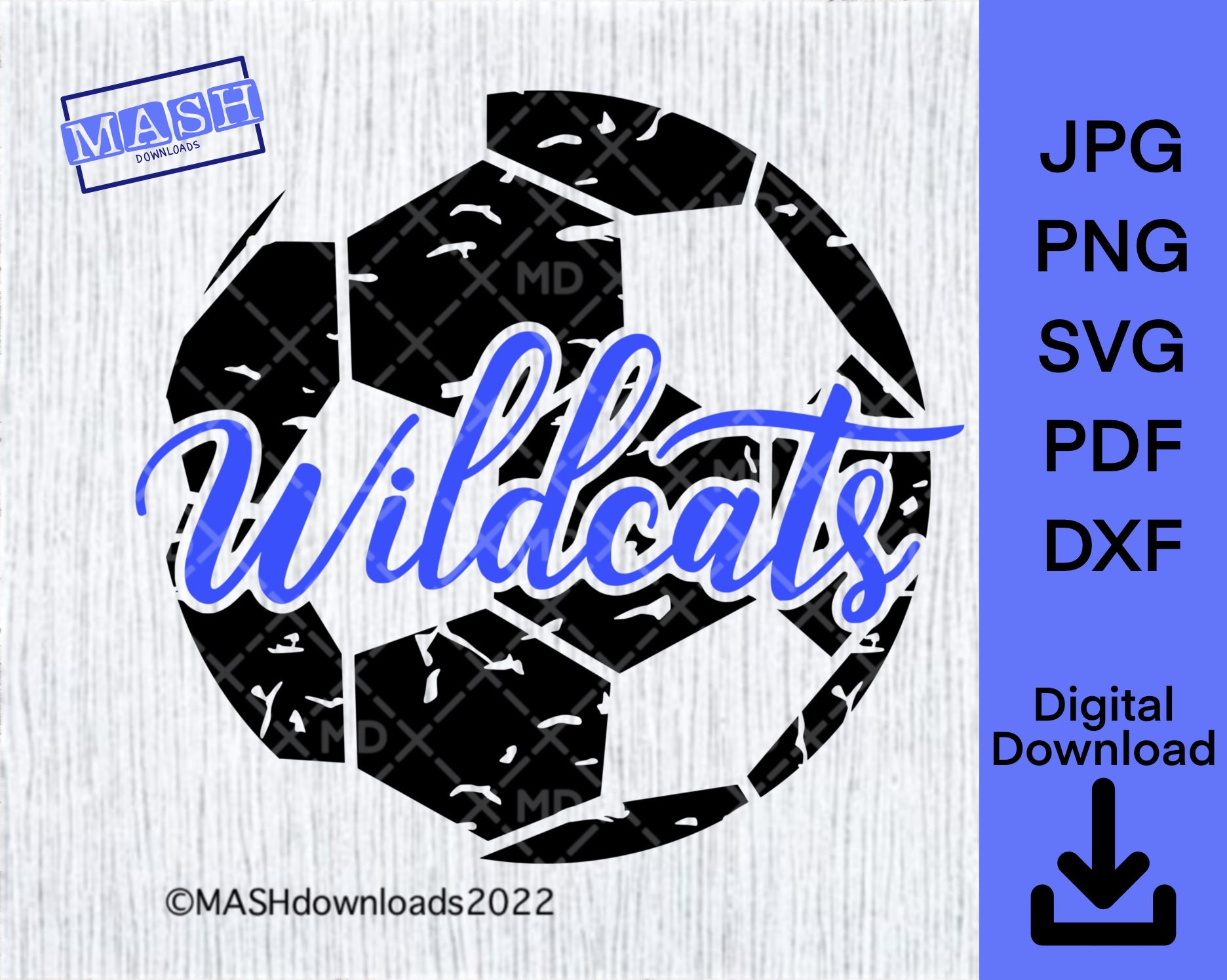 Wildcat Distressed Soccerball SVG, School Spirit Png, Grunge Tshirt ...