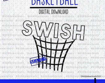 Basketball Net Swish Svg - Etsy