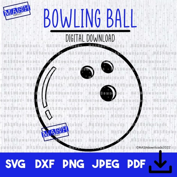 Bowling Ball SVG Sports Clipart Png Cricut Cut Files - Etsy