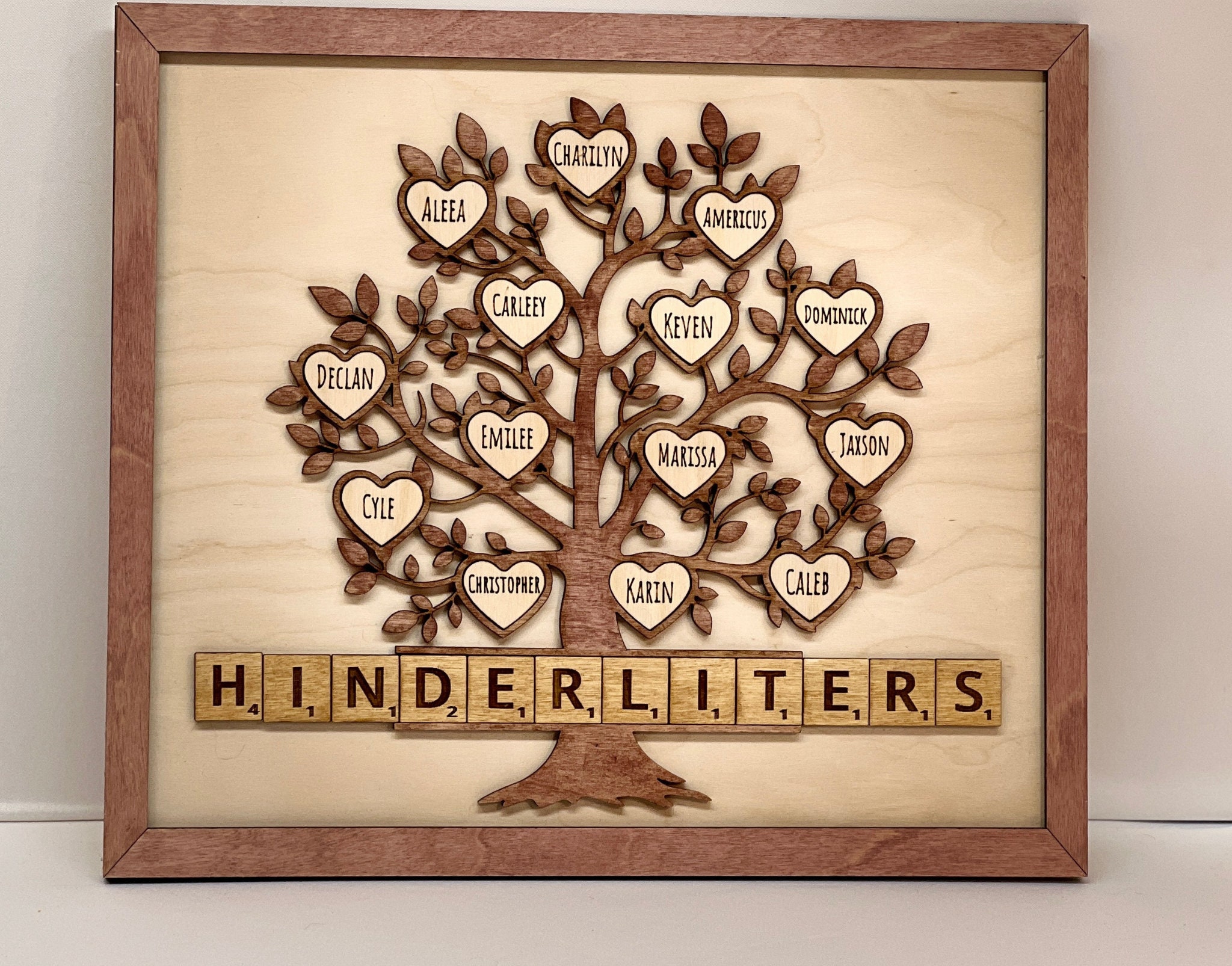 Custom Family Tree, Wood Sign, 3D Family Tree, Family Tree on Wood ...