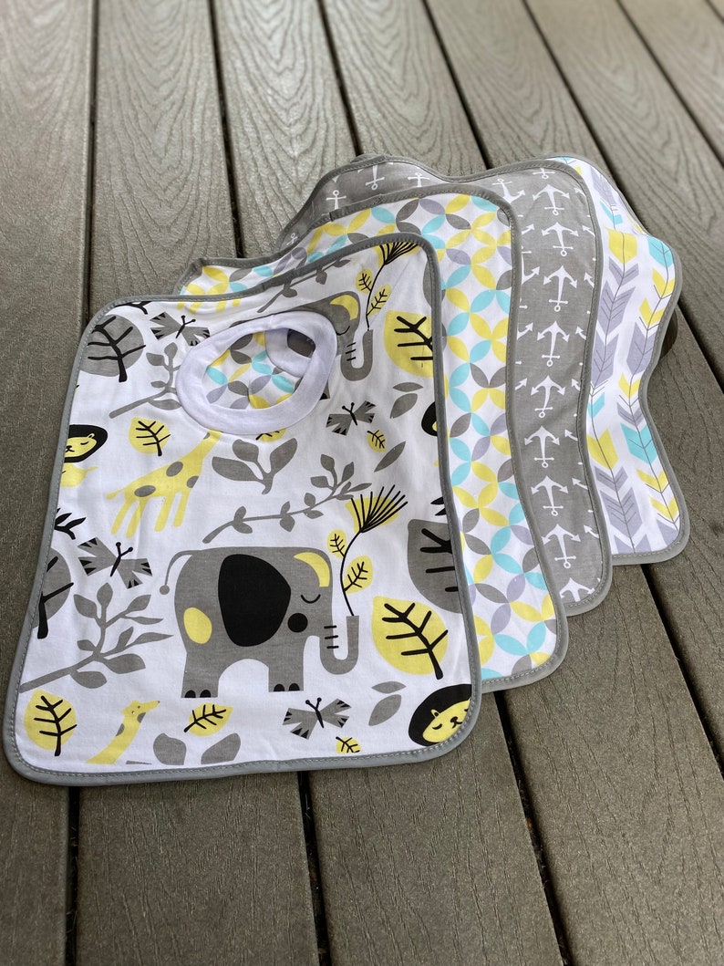 Set of 4 Oversized Bibs, Toddler Bibs, Baby Bibs, Extra Large Bibs ...