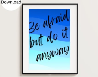 Do Not Be Afraid Printable Wall Art Inspirational Print Motivational ...