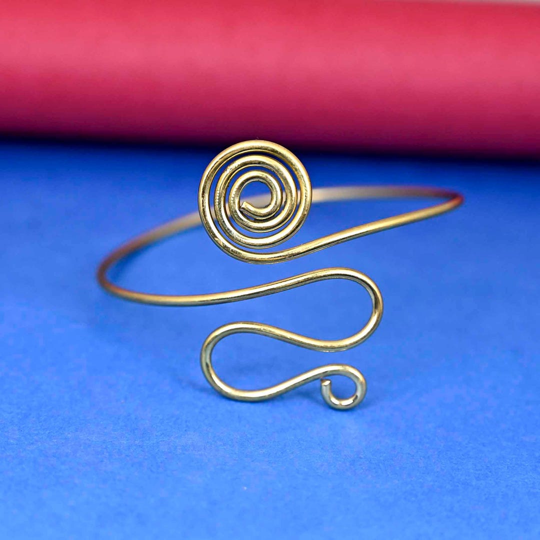 Arm Cuff, Koru Design, Upper Arm Cuff Arm Band Spiral Handmade Made of ...