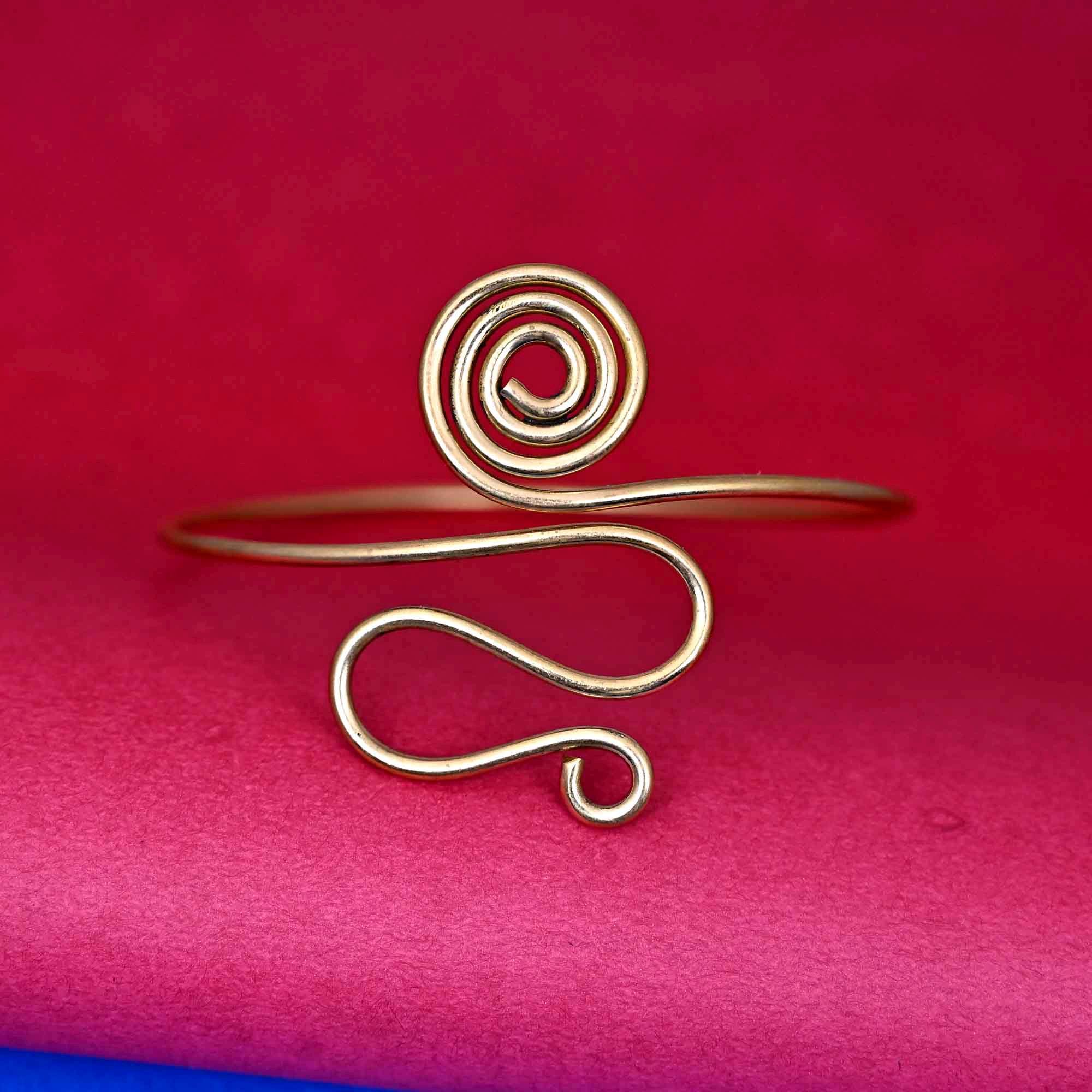 Handmade Brass Arm Cuff: Koru Spiral Design - Etsy