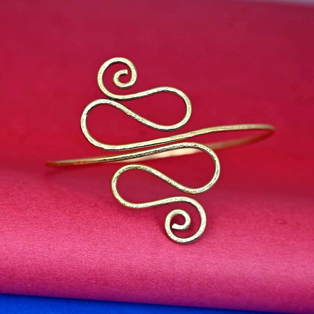 Arm Cuff, Koru Design, Spiral Upper Arm Cuff, Beach Jewelry - Etsy