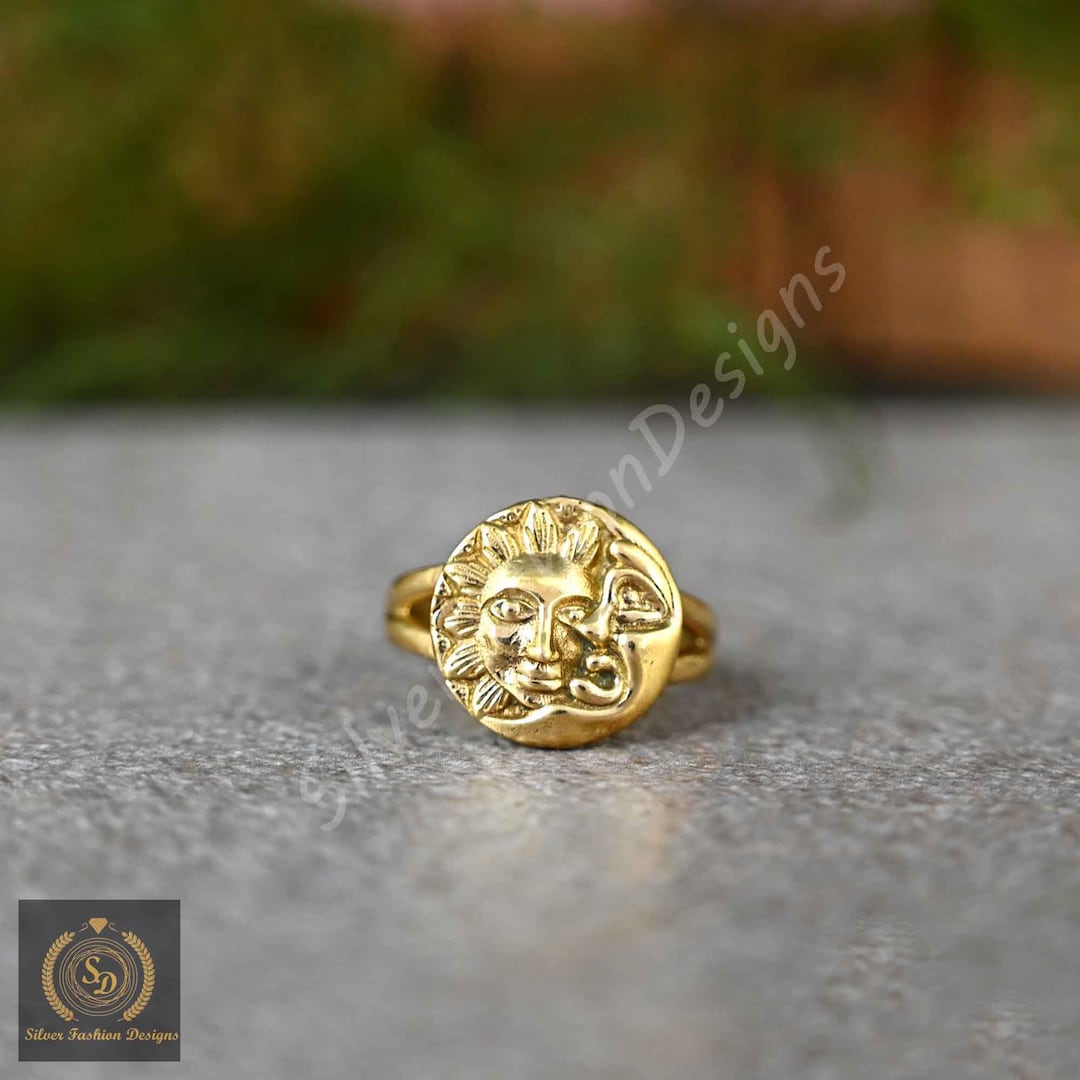 Sun Moon Ring, Ring, Boho Jewelry, Gifts for Her, Boho Ring, Crescent ...