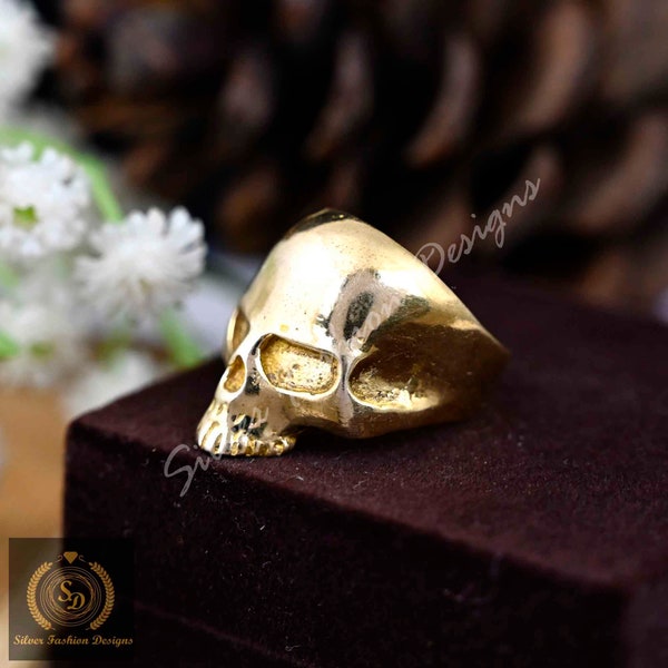 Gold Skull Ring - Etsy