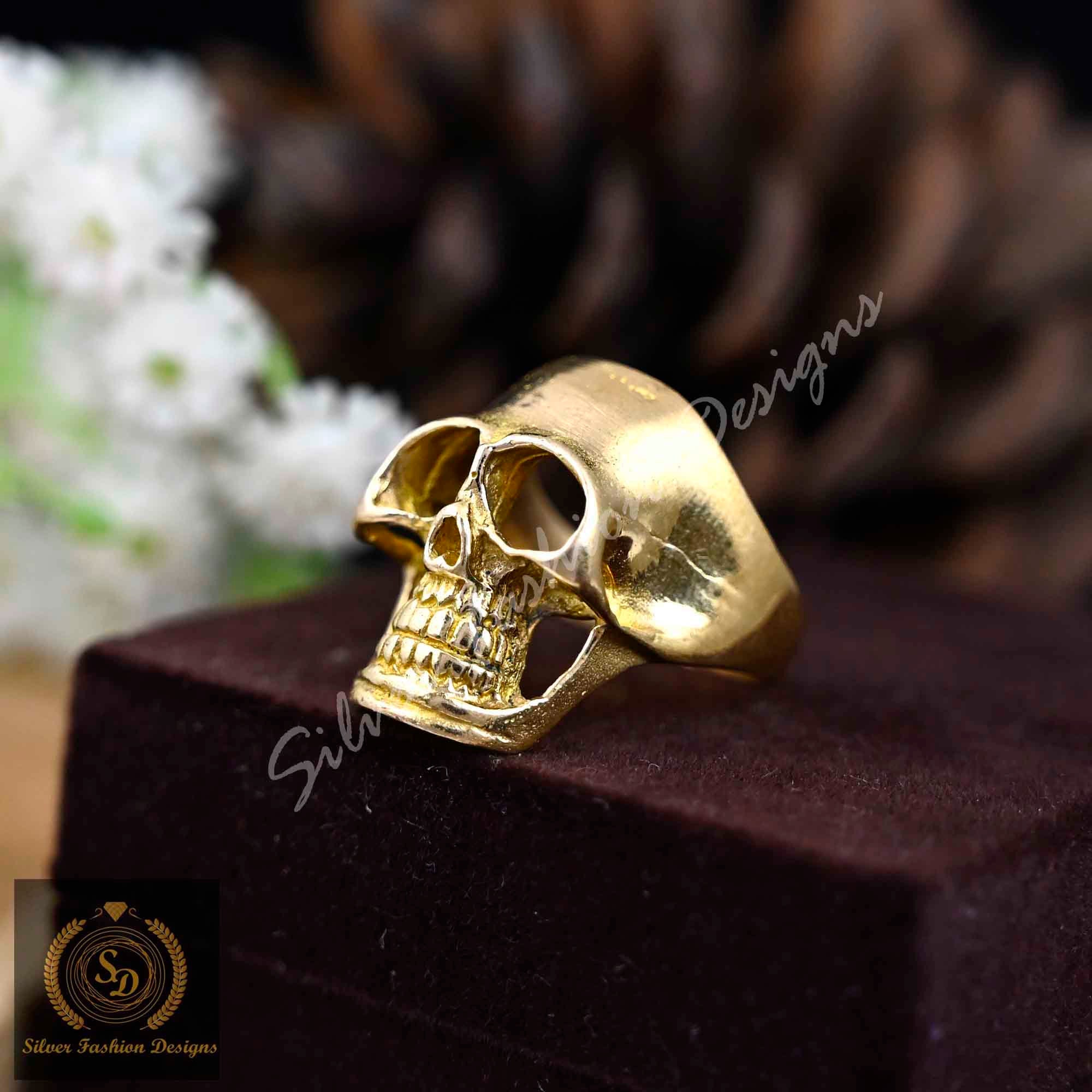 Decayed Skull Ring Men's Skull Ring Skull Rings for Men - Etsy