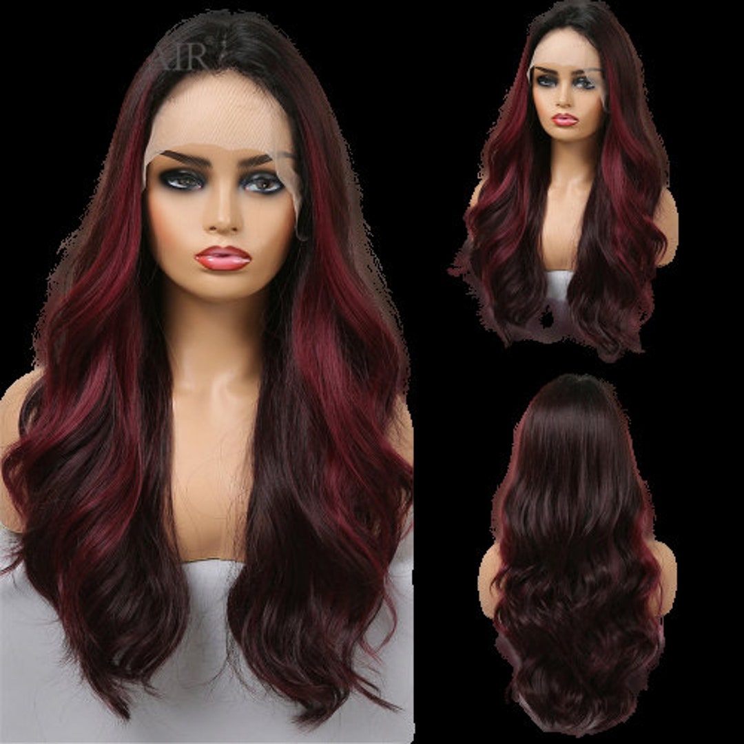 Lace Front Wig Heat Resistant Full Lace Synthetic Lace Wig - Etsy