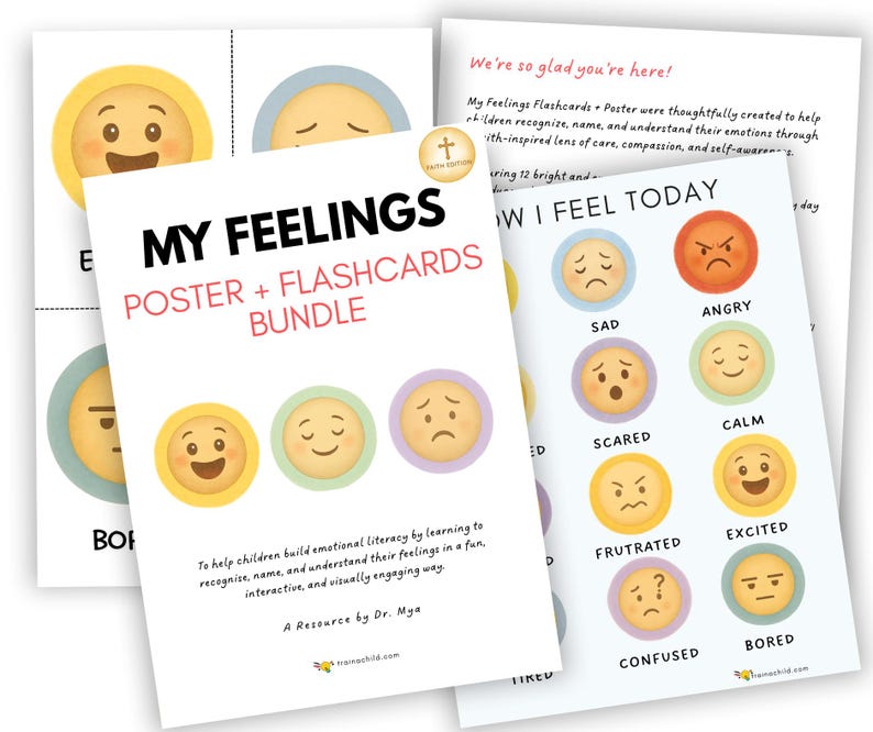 Feelings Emoji Poster & Flashcards | Faith-based Classroom Resource ...