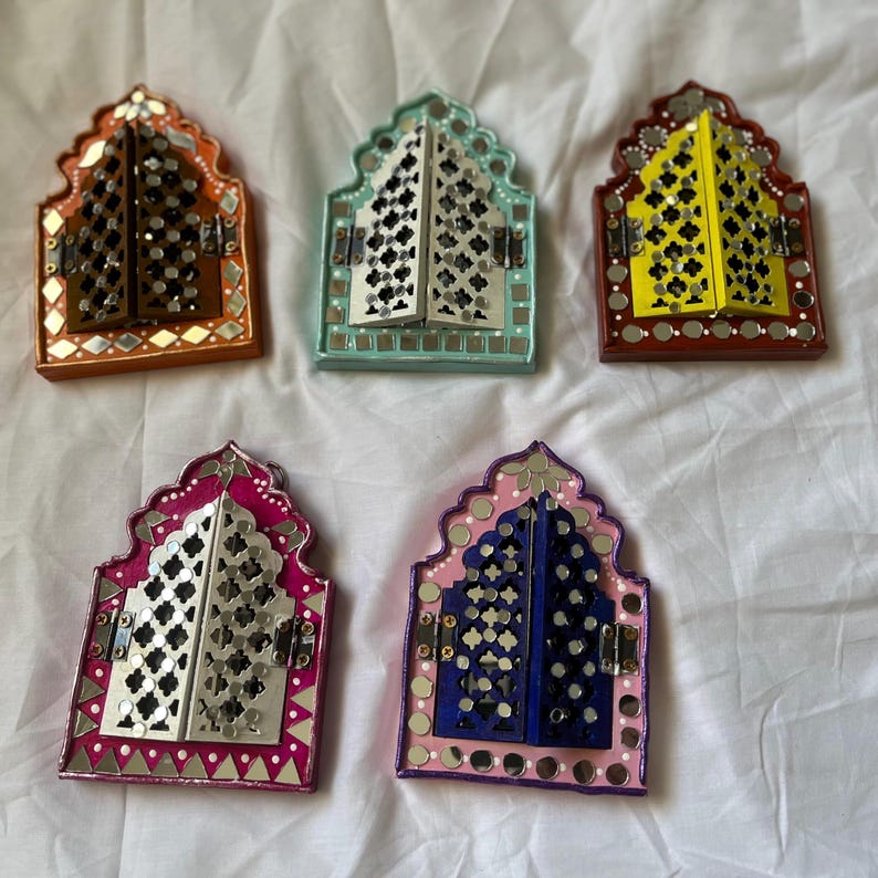 Handmade Mini Jharokha Windows - Set of 5 Rajasthani Wall Decor ...