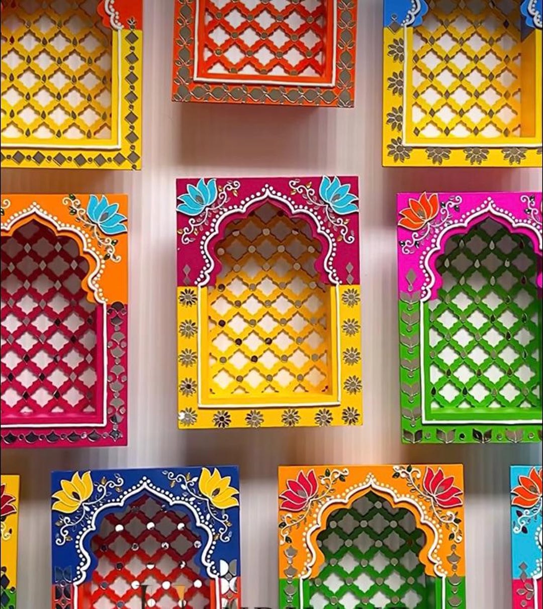 Hand Painted Jali Jharokha Wall Hanging | Indian Jharokha for Home ...