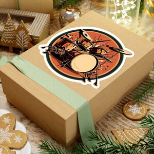 Drum Sticker | Instrument Sticker | Graphic Drum Sticker | Sqwinx - Etsy