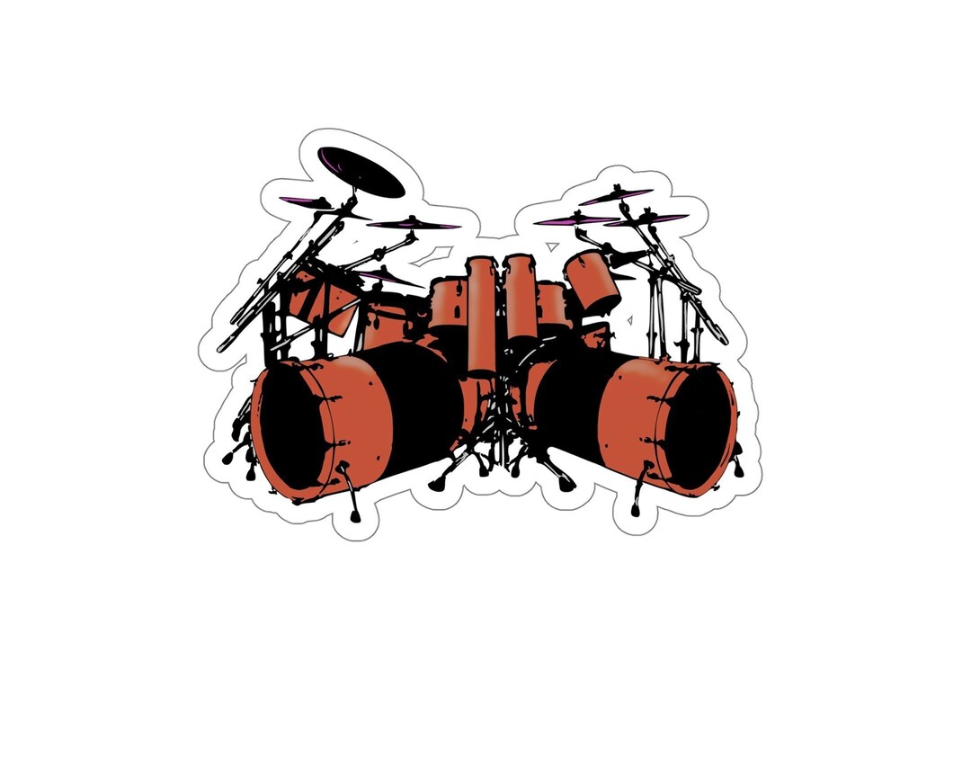 Drum Sticker | Instrument Sticker | Graphic Drum Sticker | Musician ...
