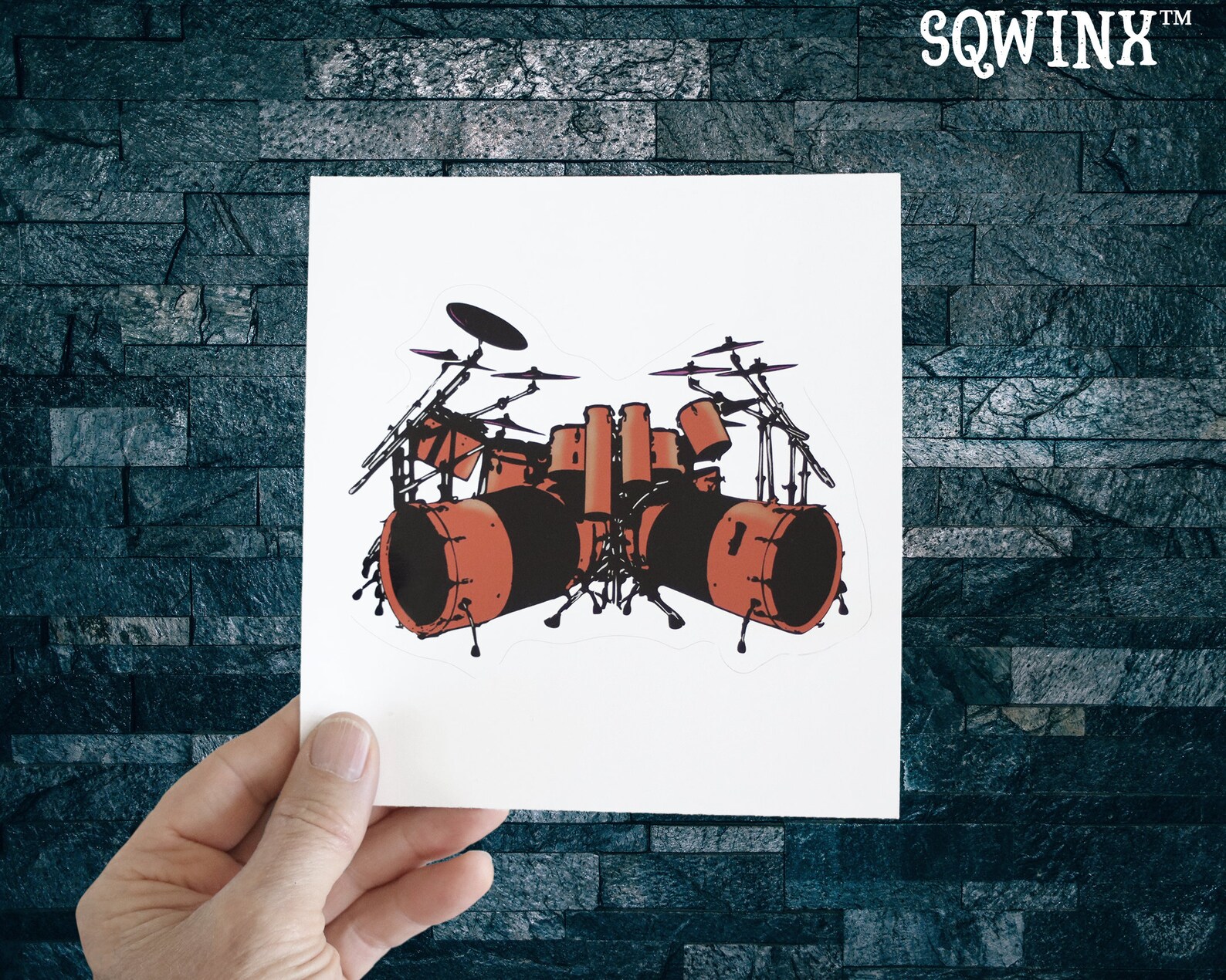 Drum Sticker | Instrument Sticker | Graphic Drum Sticker | Musician ...