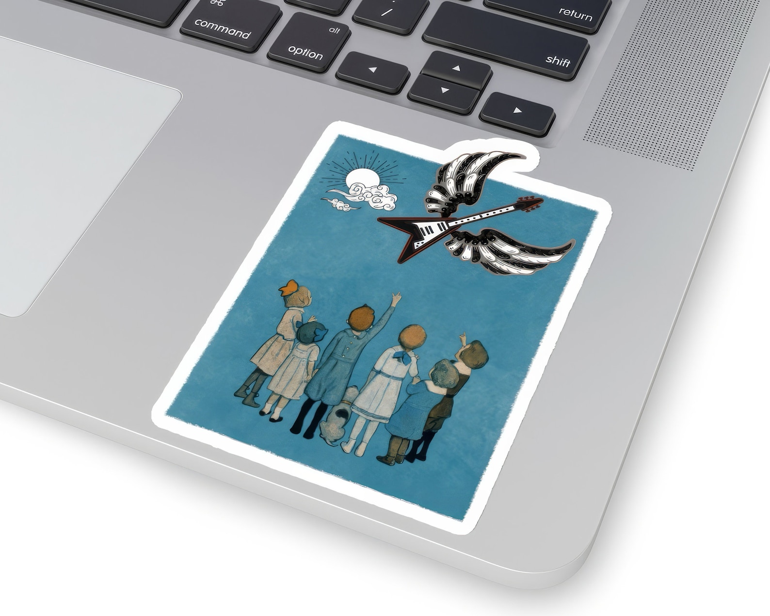 Electric Guitar Sticker Instrument Sticker Flying V Sticker Guitar ...