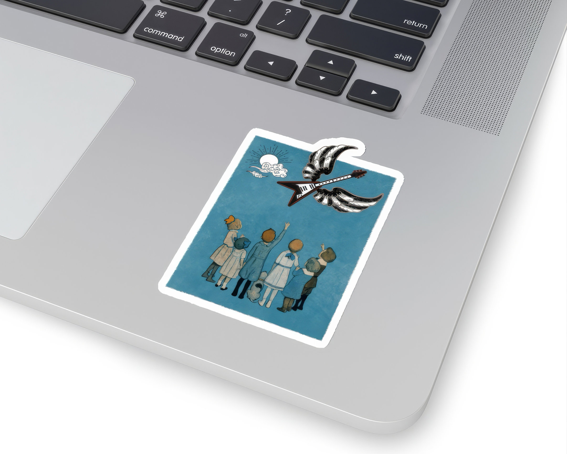 Electric Guitar Sticker Instrument Sticker Flying V Sticker Guitar ...