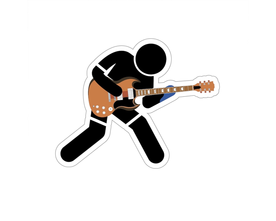 Guitar Sticker | Instrument Sticker | Guitar Player Sticker | Funny ...