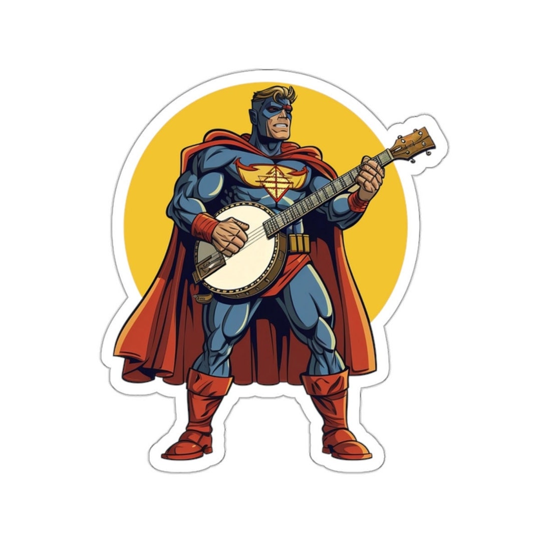 Banjo Sticker | Instrument Sticker | Funny Banjo Graphic Sticker ...