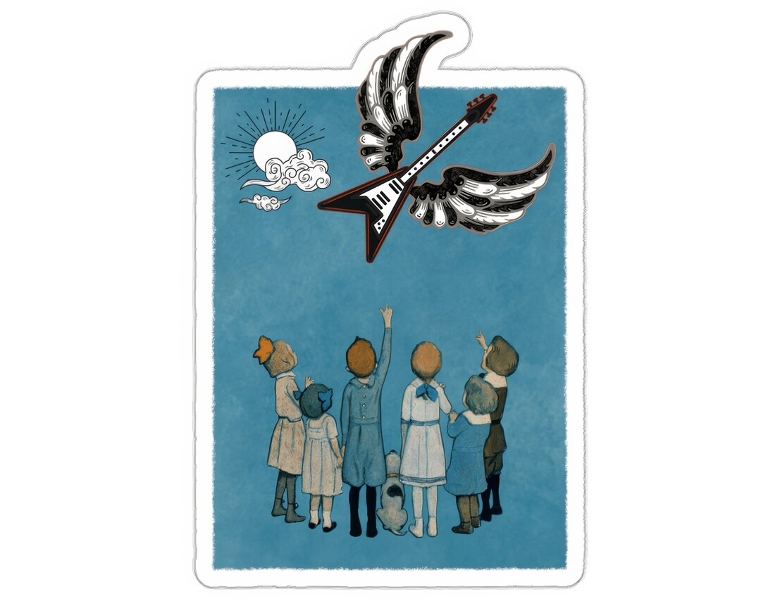 Electric Guitar Sticker | Instrument Sticker | Flying V Sticker ...