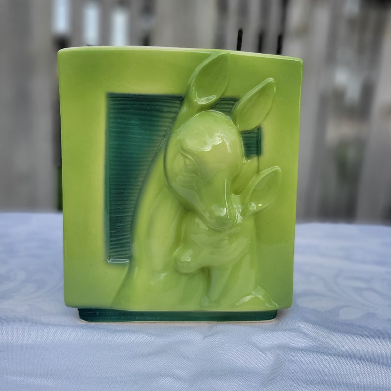 Royal Copley Pottery Deer and Fawn Vase/planter - Etsy