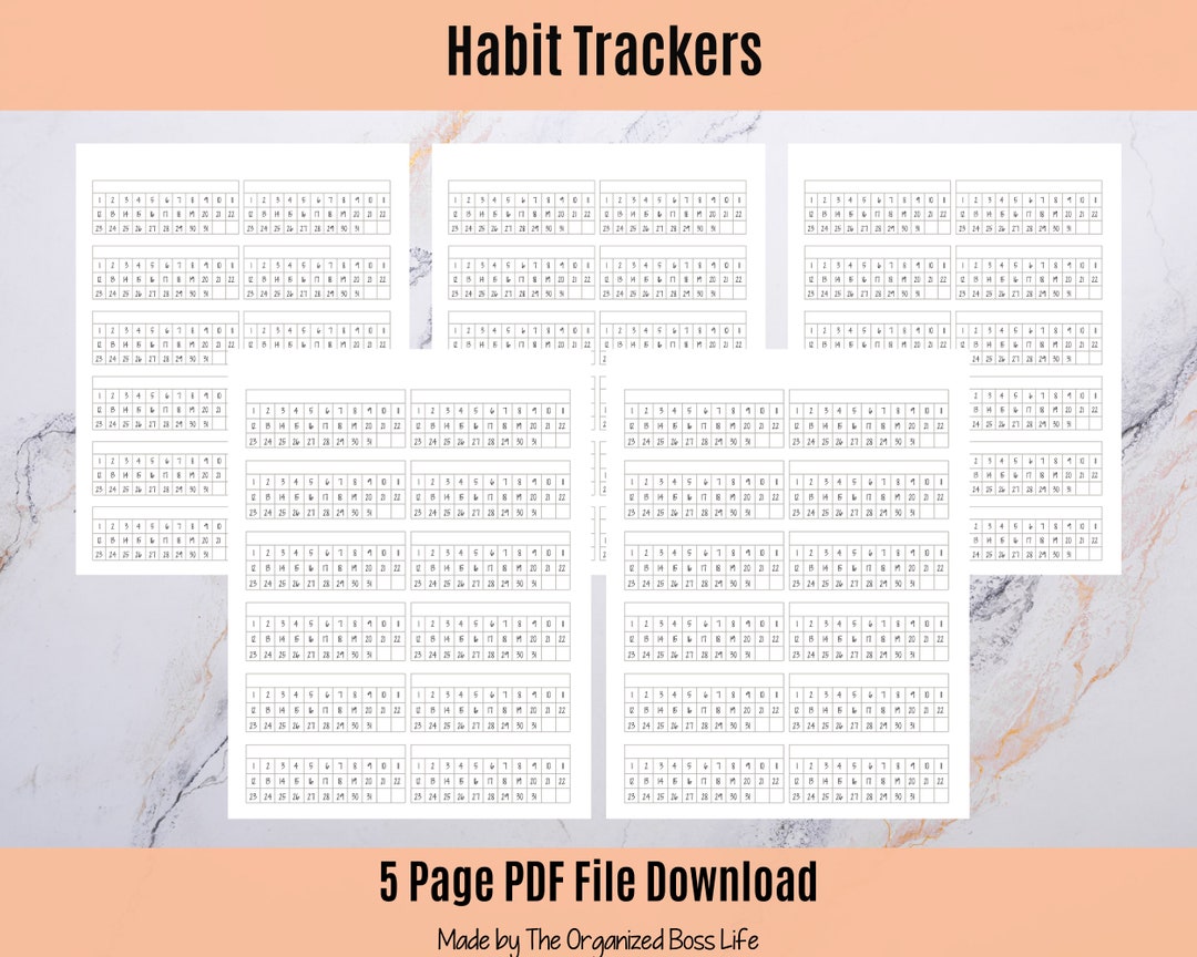Printable, Planner Inserts, Routine, Habit Tracker, Home Tracker, Small ...